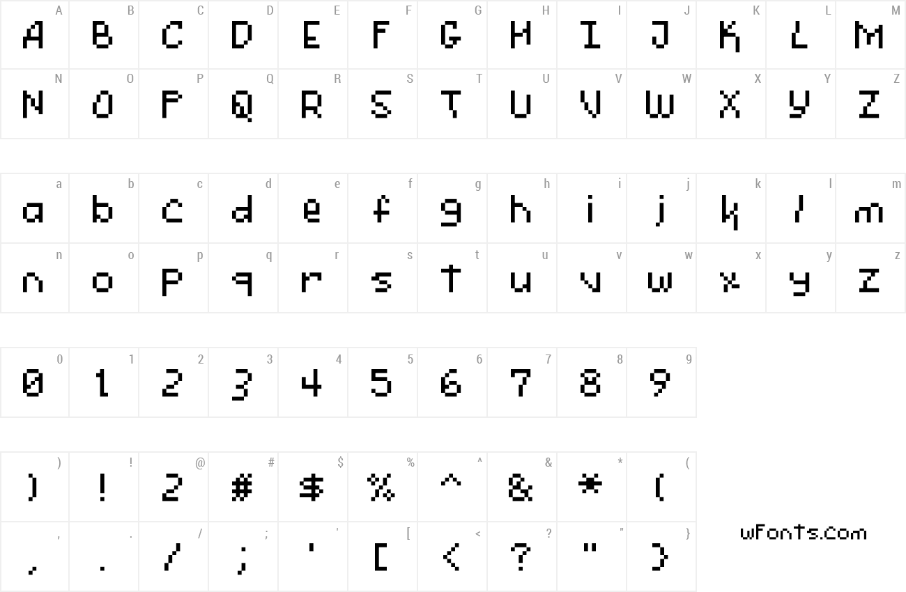 Pixel-Fool Baseline Font | wfonts.com - download free