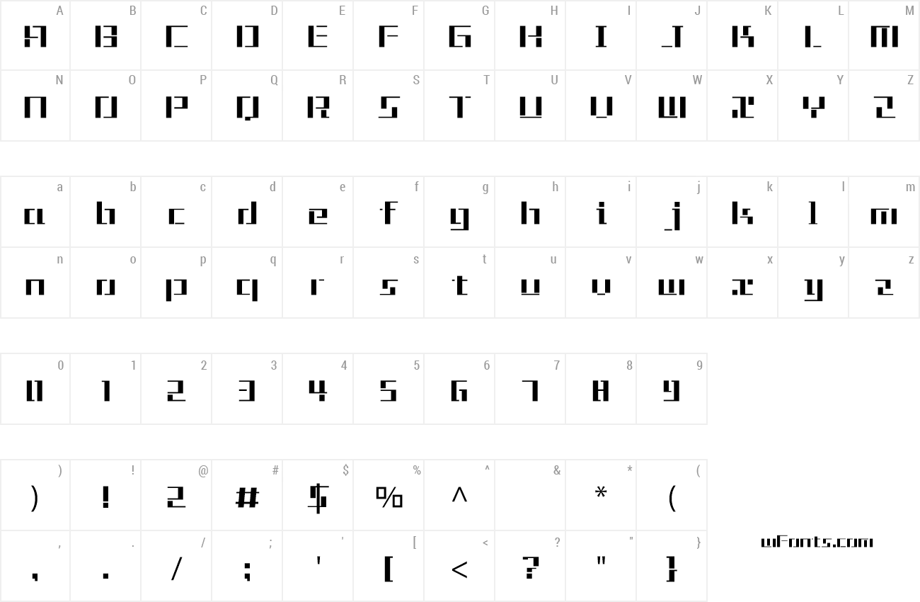 Download Free Font tetris