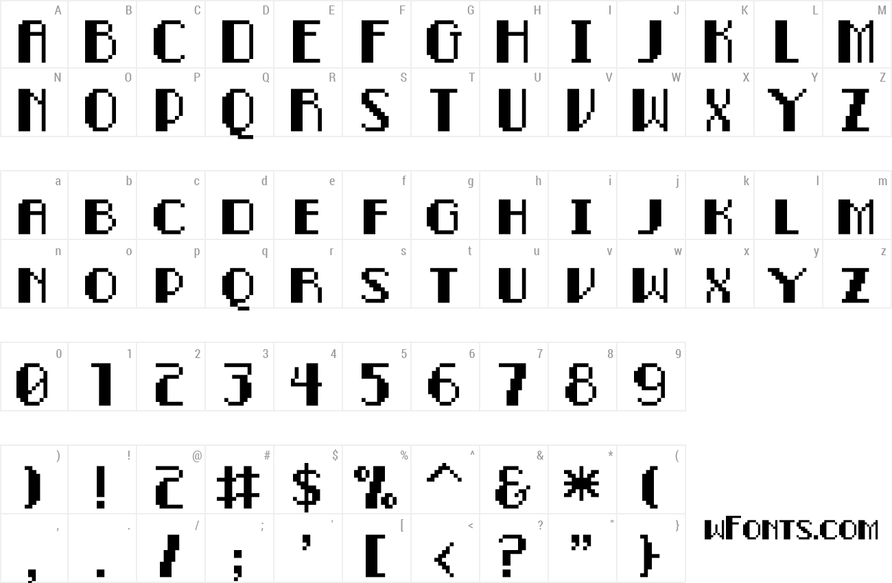 Pixel-Noir Caps Font | wfonts.com - download free