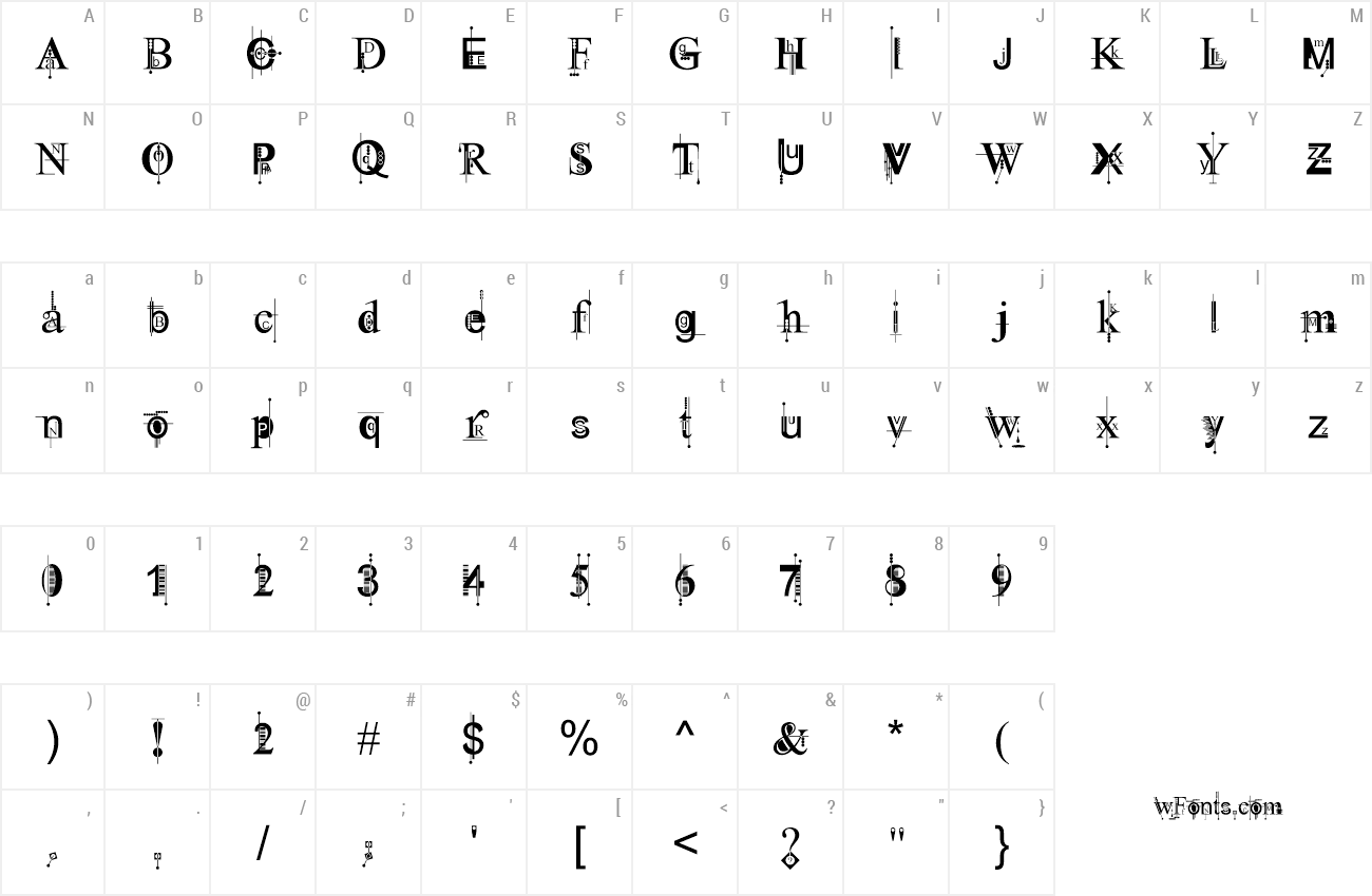 Kingthings Pique'n'meex Font | wfonts.com - download free