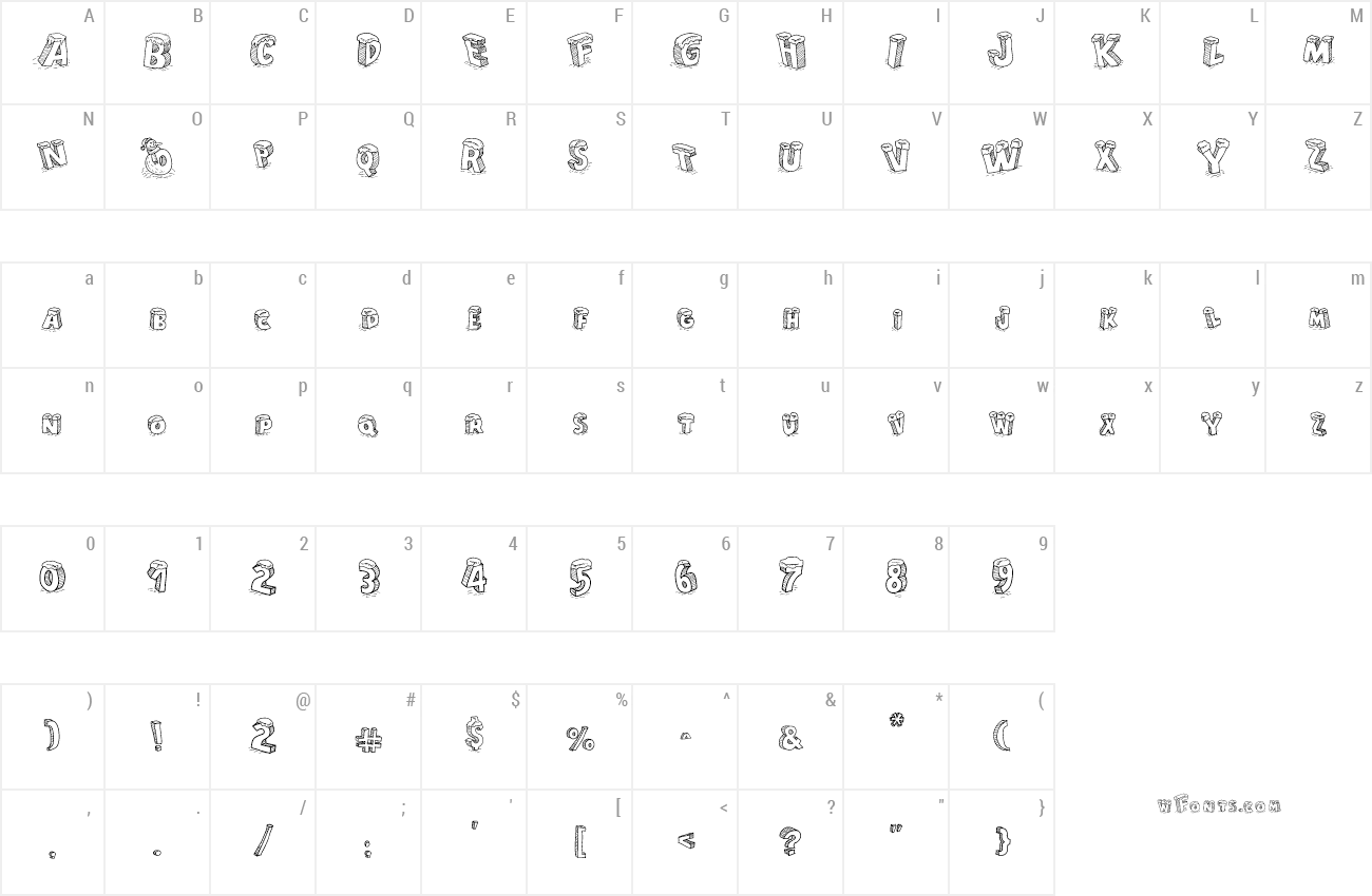 Cartoon Blocks Christmas Font | wfonts.com - download free