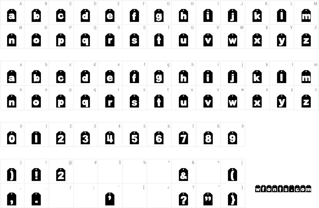 DJB Tagged Font | wfonts.com - download free