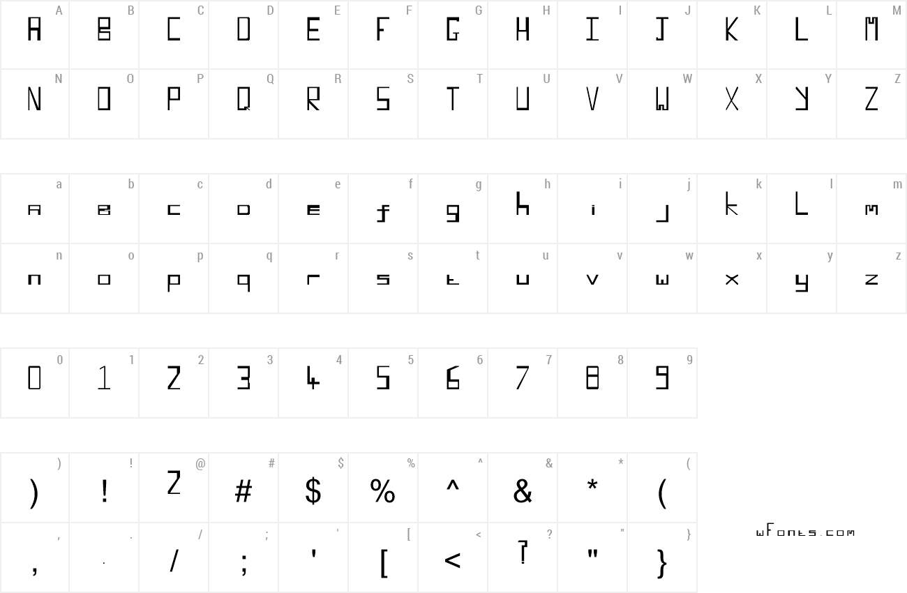 Retro Blocky Font | wfonts.com - download free