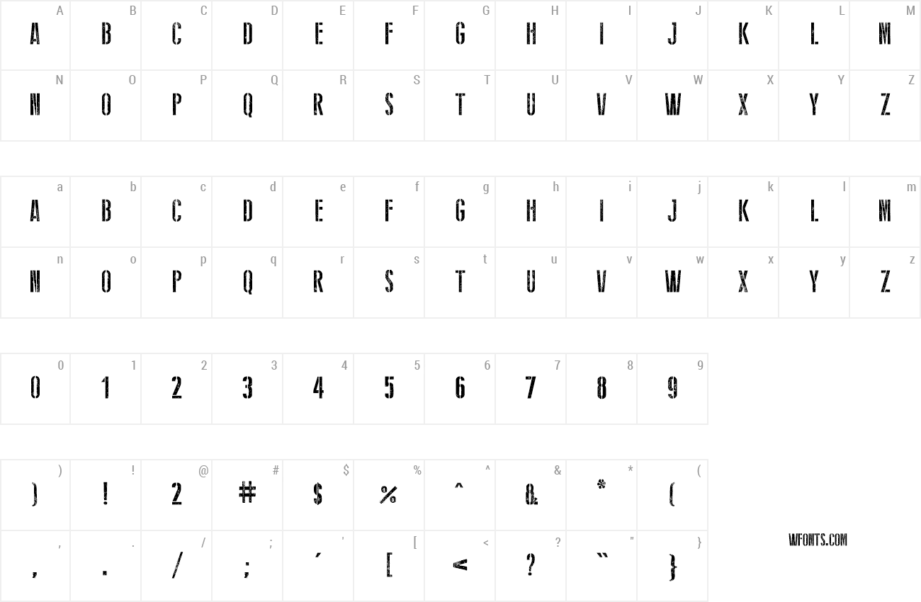 Stencil WW II Font | wfonts.com - download free