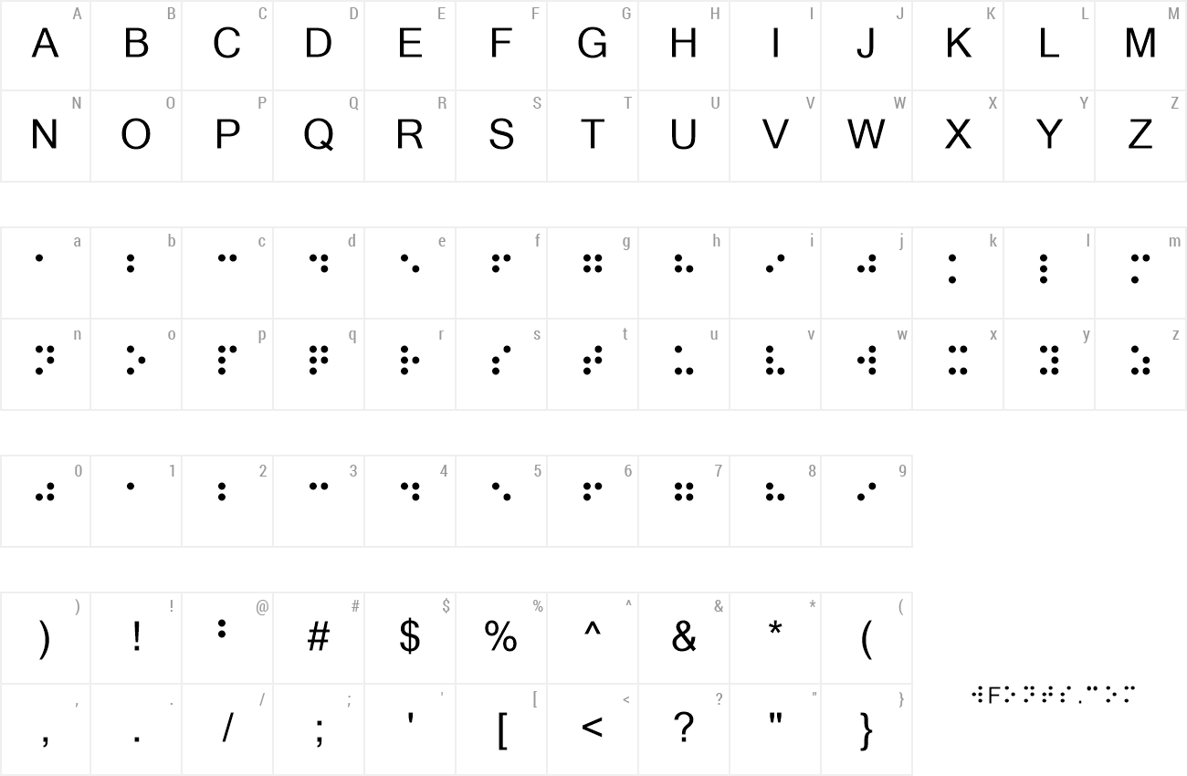 Download Free Font Braille