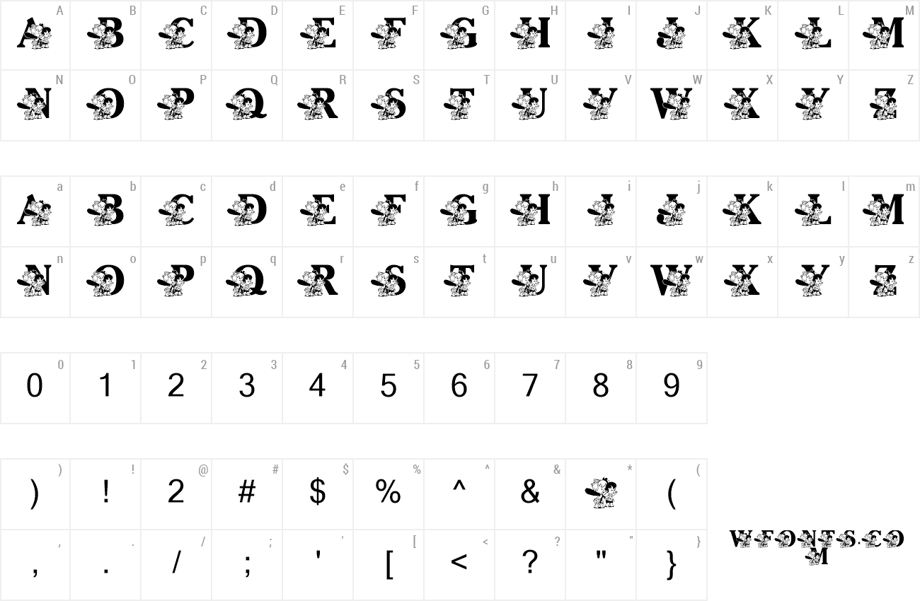 LMS Pebbles And Bam Bam Font | wfonts.com - download free