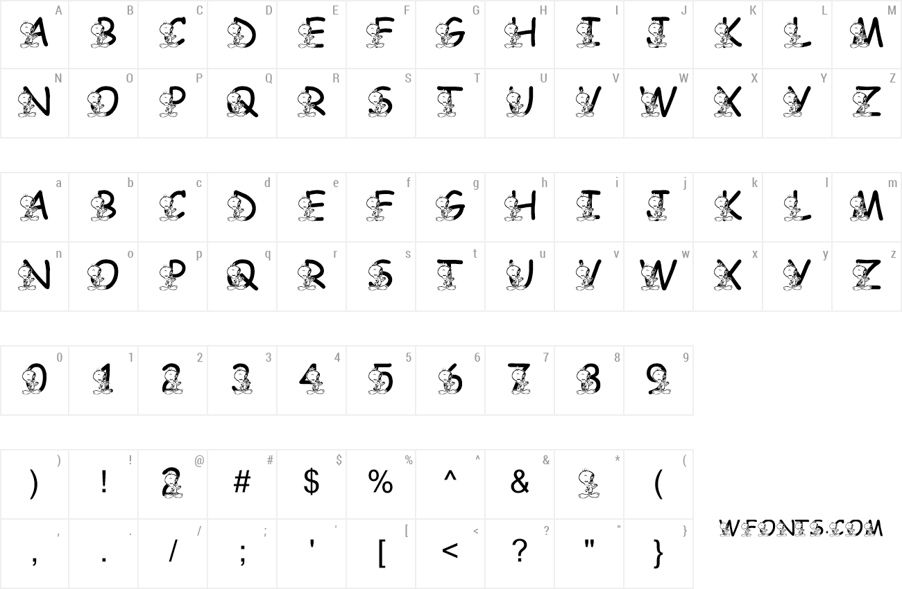 LMS Tweety Font | wfonts.com - download free