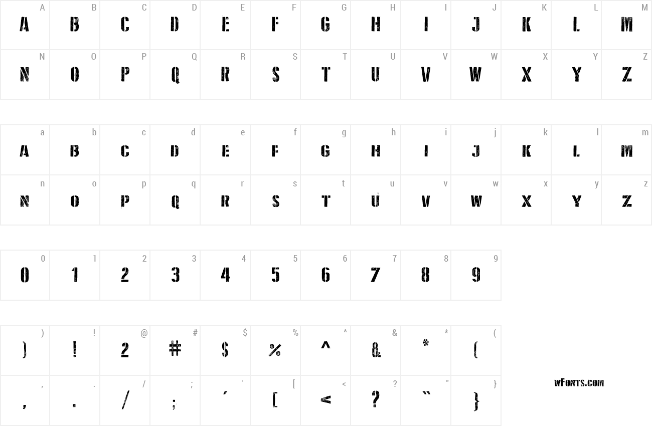 D Day Stencil Font | wfonts.com - download free