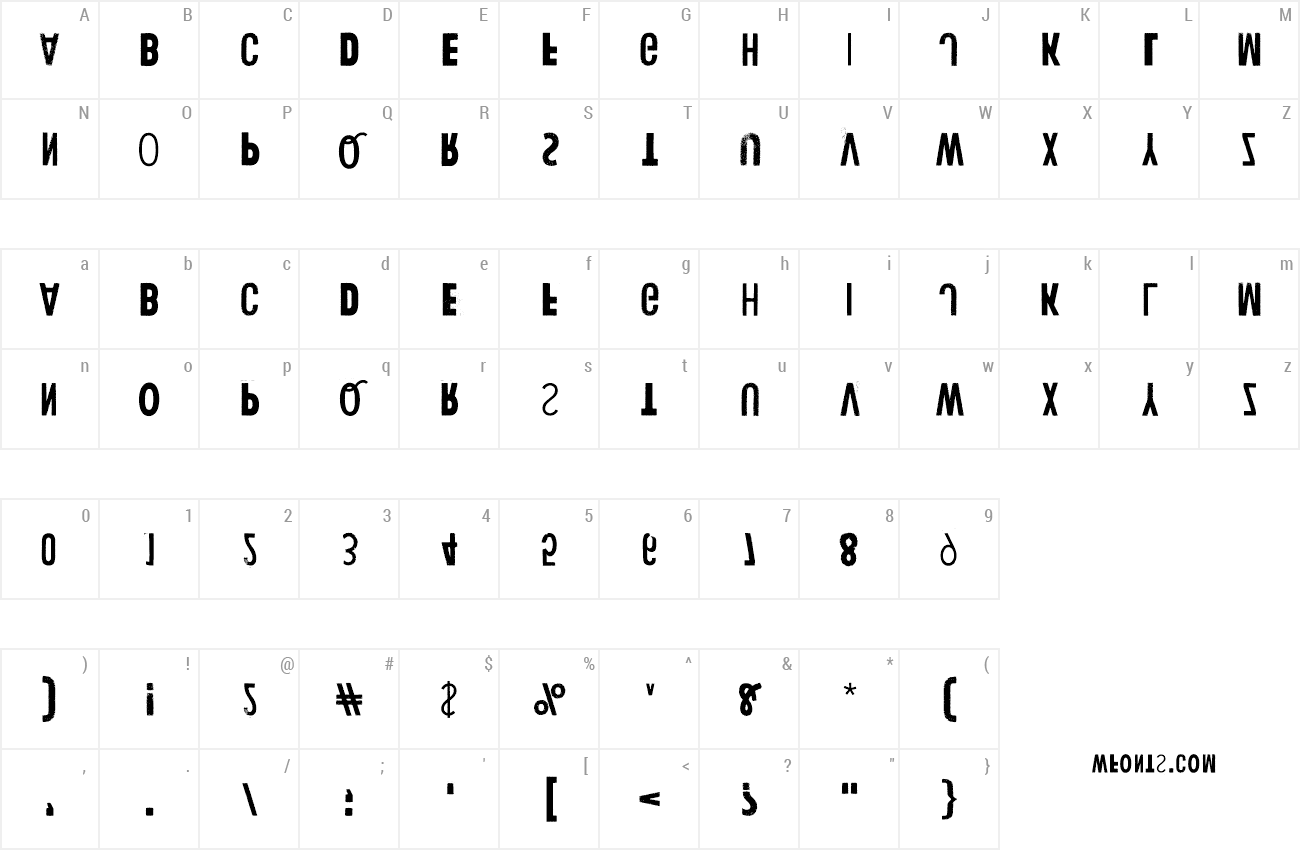 Human Error Upside Down Font | wfonts.com - download free