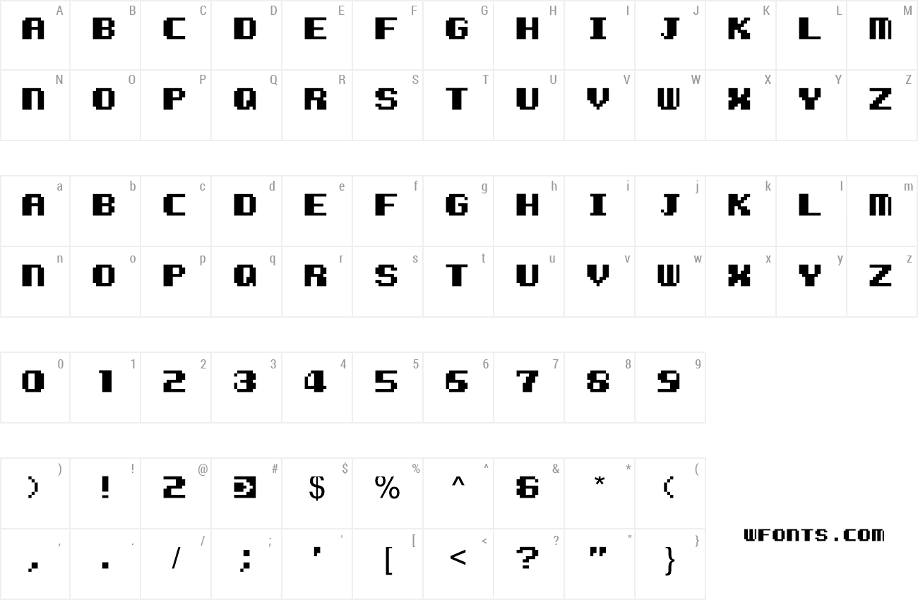 Kemco Pixel Font | wfonts.com - download free