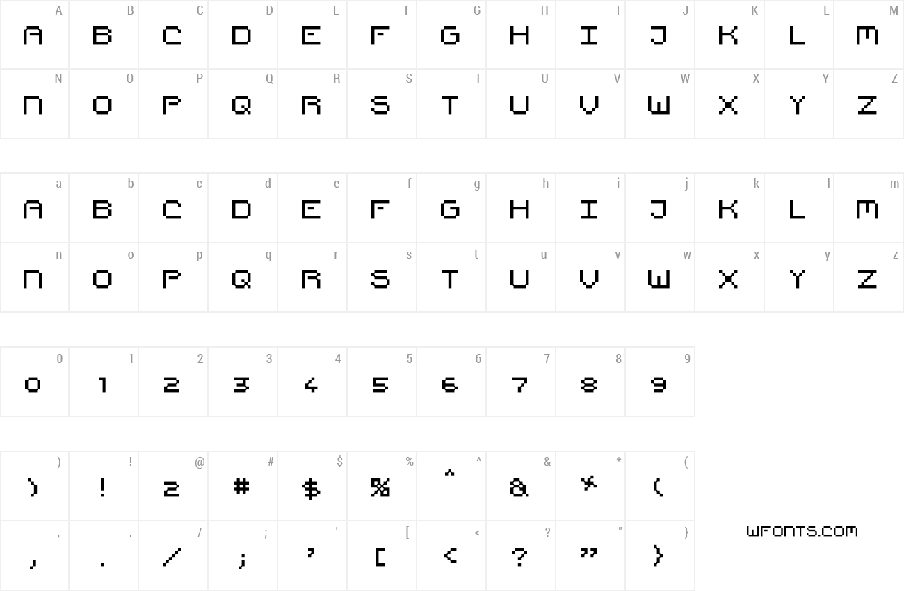 Pixel Countdown Font | wfonts.com - download free