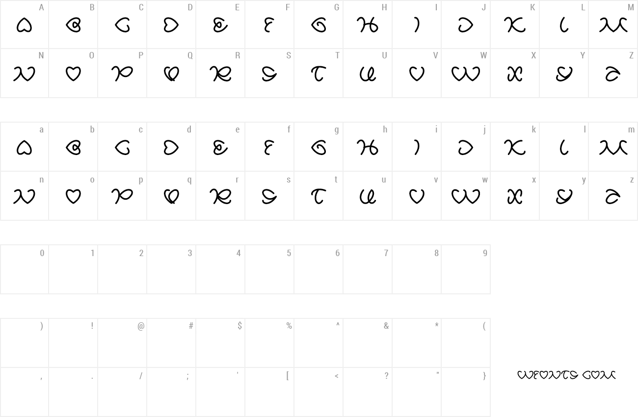 All About Love Font | wfonts.com - download free