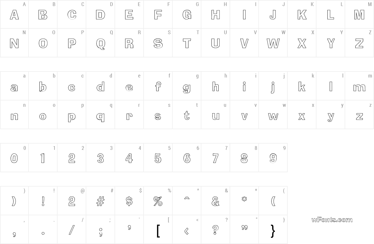 AdLibOutline Font | wfonts.com - download free