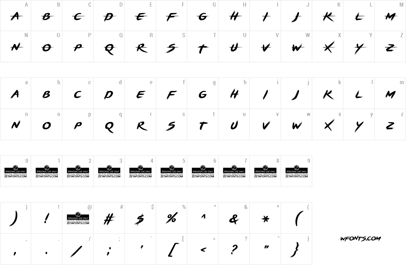 Brush Strike Font | wfonts.com - download free