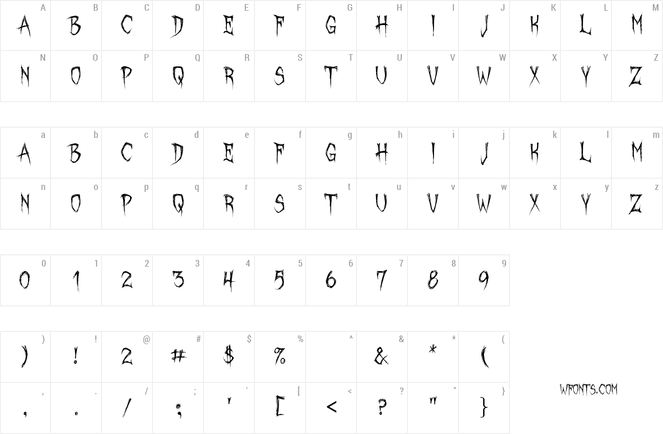 October Crow Font | wfonts.com - download free