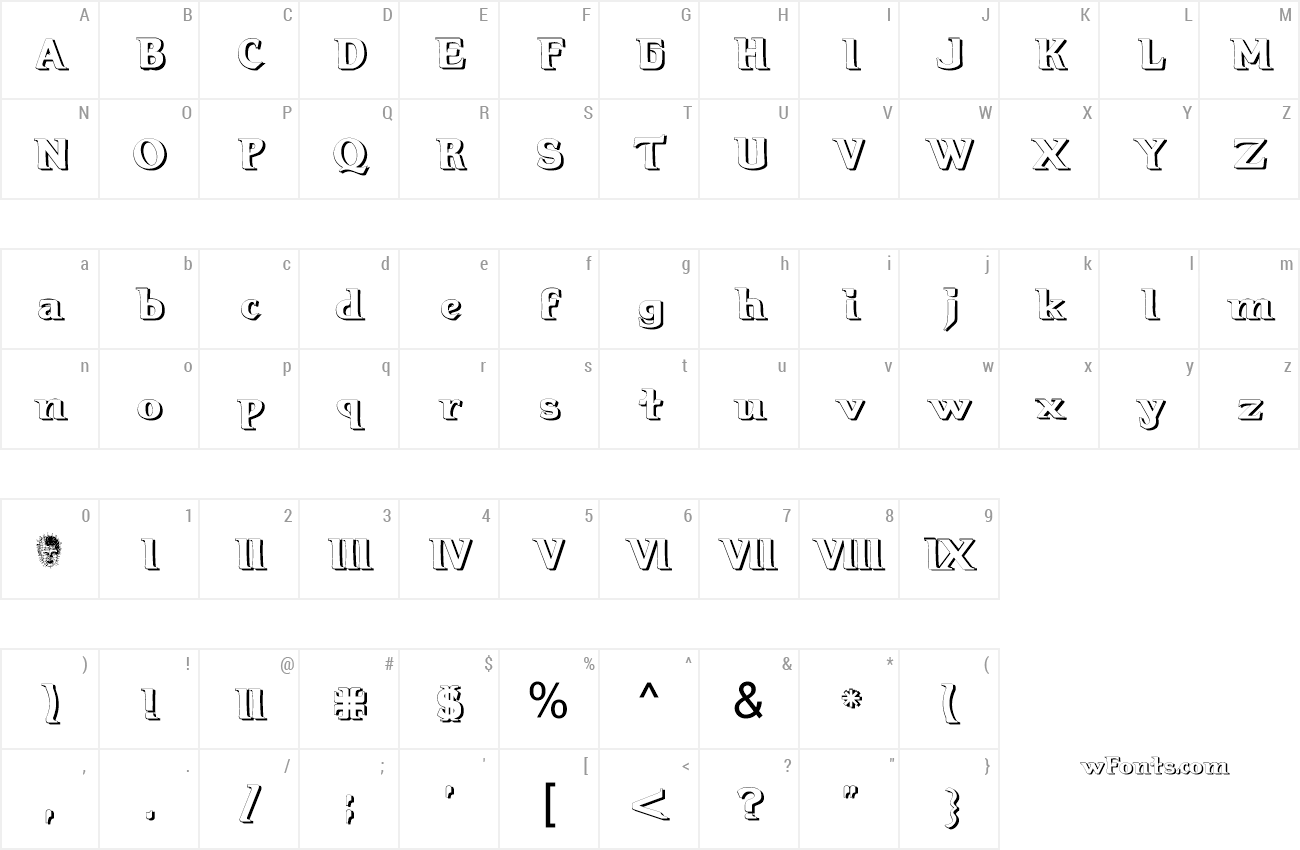 Hellraiser3 Shadow Font | wfonts.com - download free