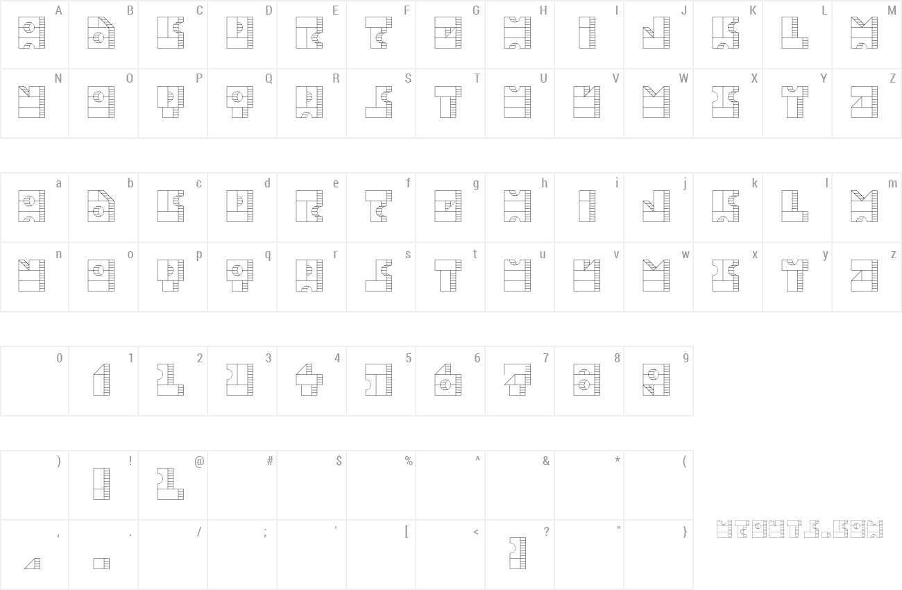 TPF Box of Bricks 1L Font | wfonts.com - download free