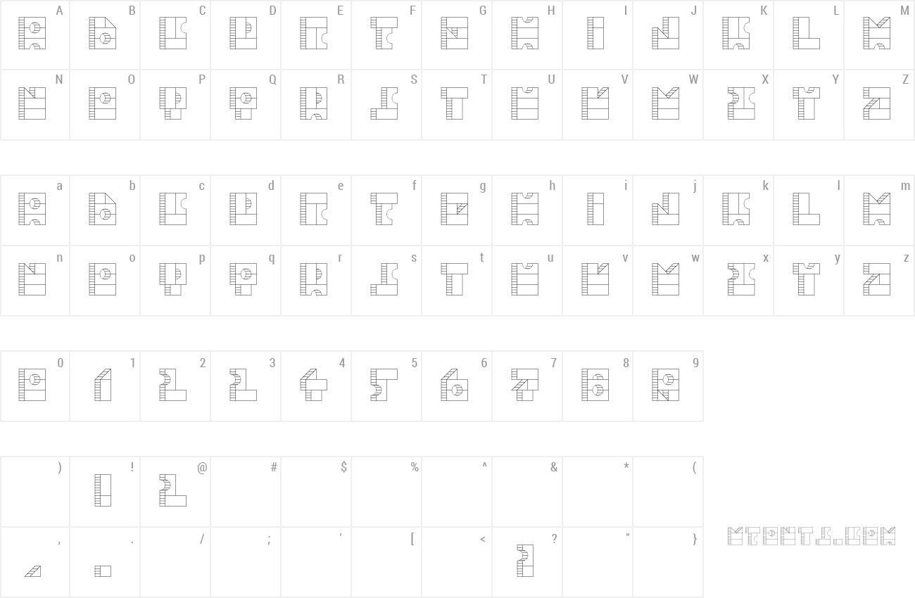 TPF Box of Bricks 1R Font | wfonts.com - download free