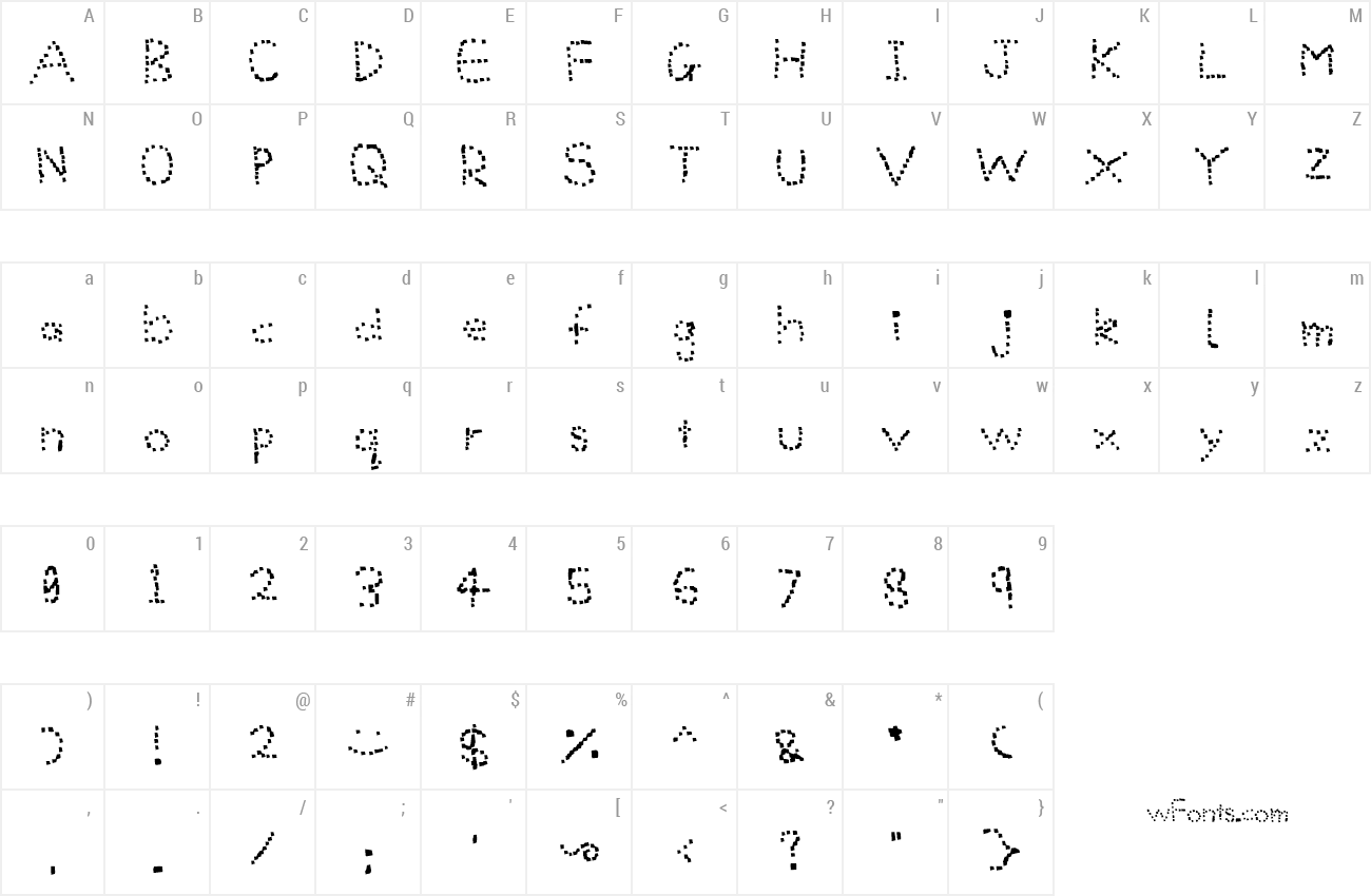 Dots to Write Font | wfonts.com - download free