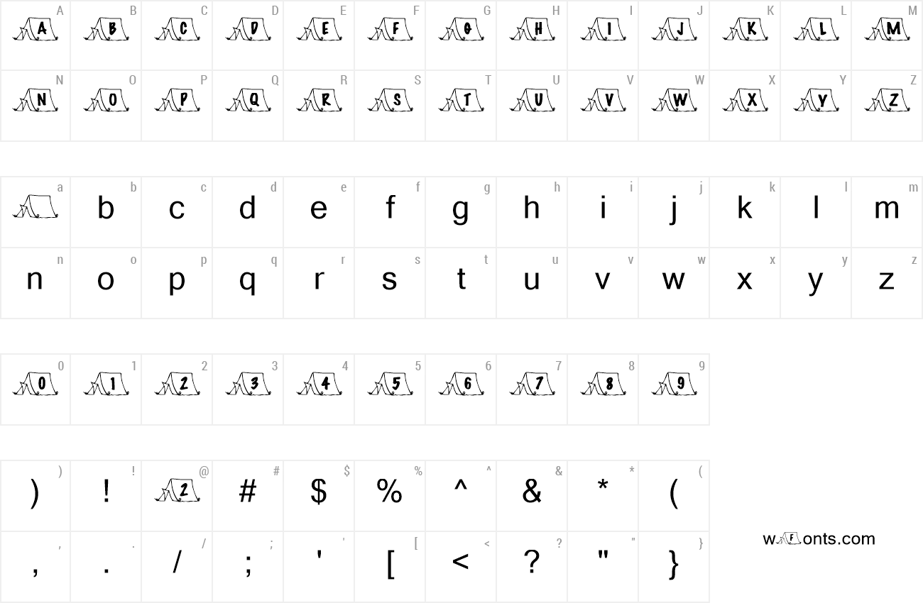 Summer's Tents Font | wfonts.com - download free