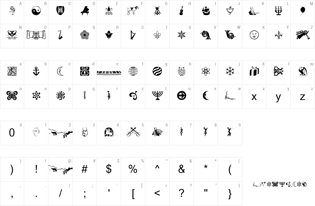 Doodle Dingbats One SSi Font | wfonts.com - download free