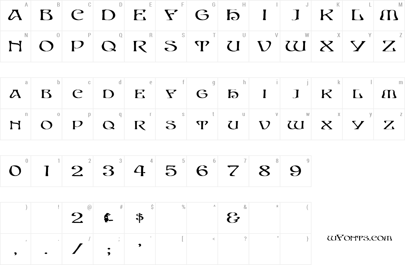 EddaCaps Wd Bold Font | wfonts.com - download free