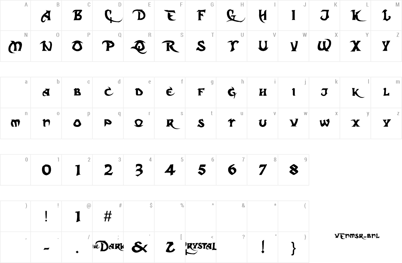 Dark Crystal Script Font | wfonts.com - download free