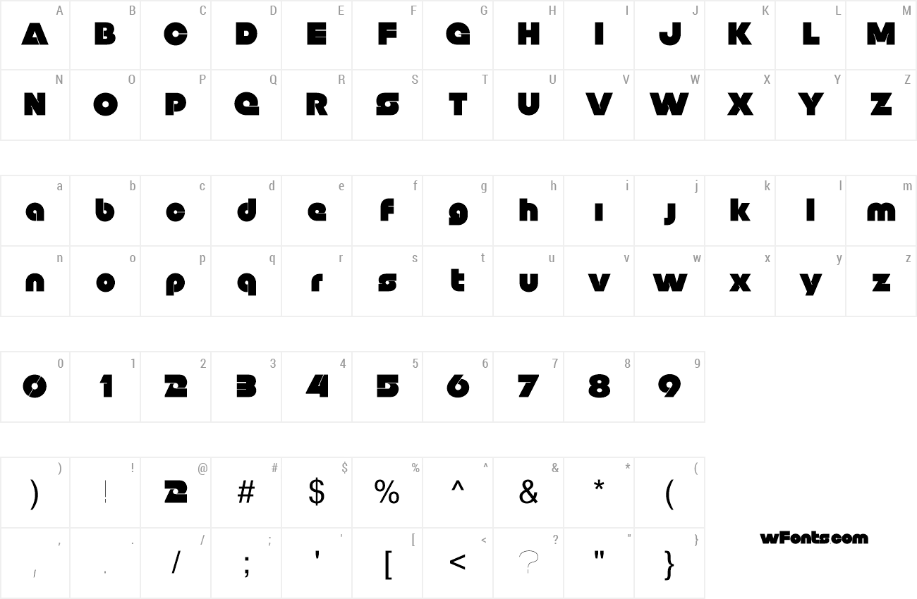 Null Free Font | wfonts.com - download free