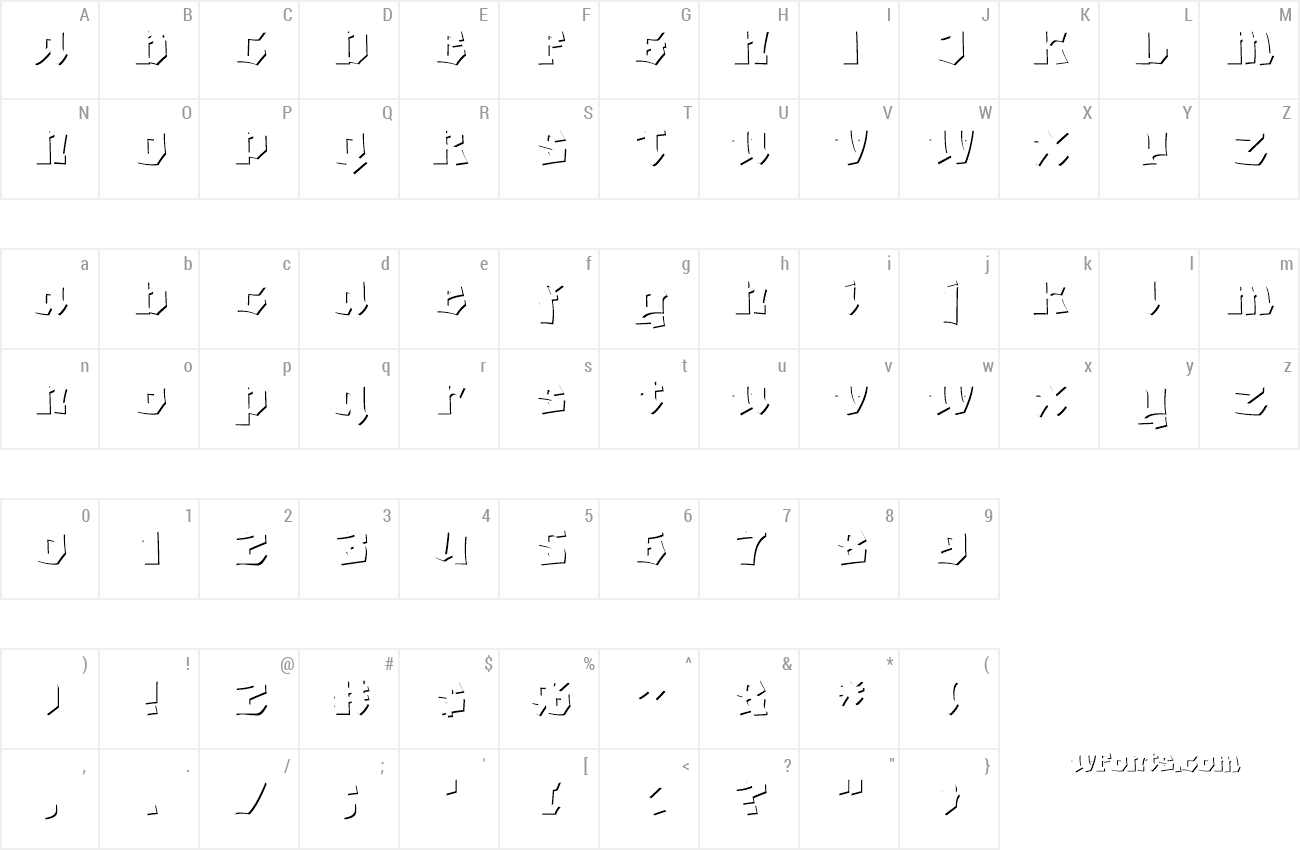 Kwaktur Shadow only Font | wfonts.com - download free