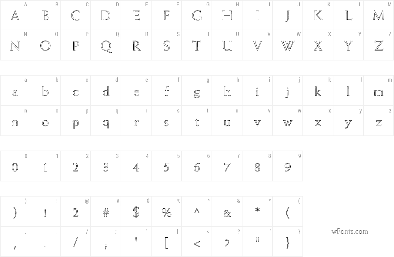 Weiss Hollow Font | wfonts.com - download free