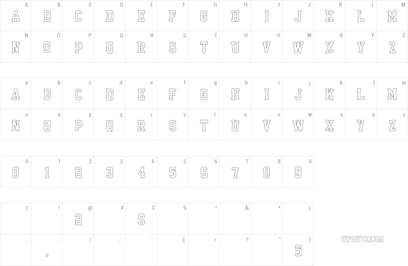 Outcast M54 Font | wfonts.com - download free