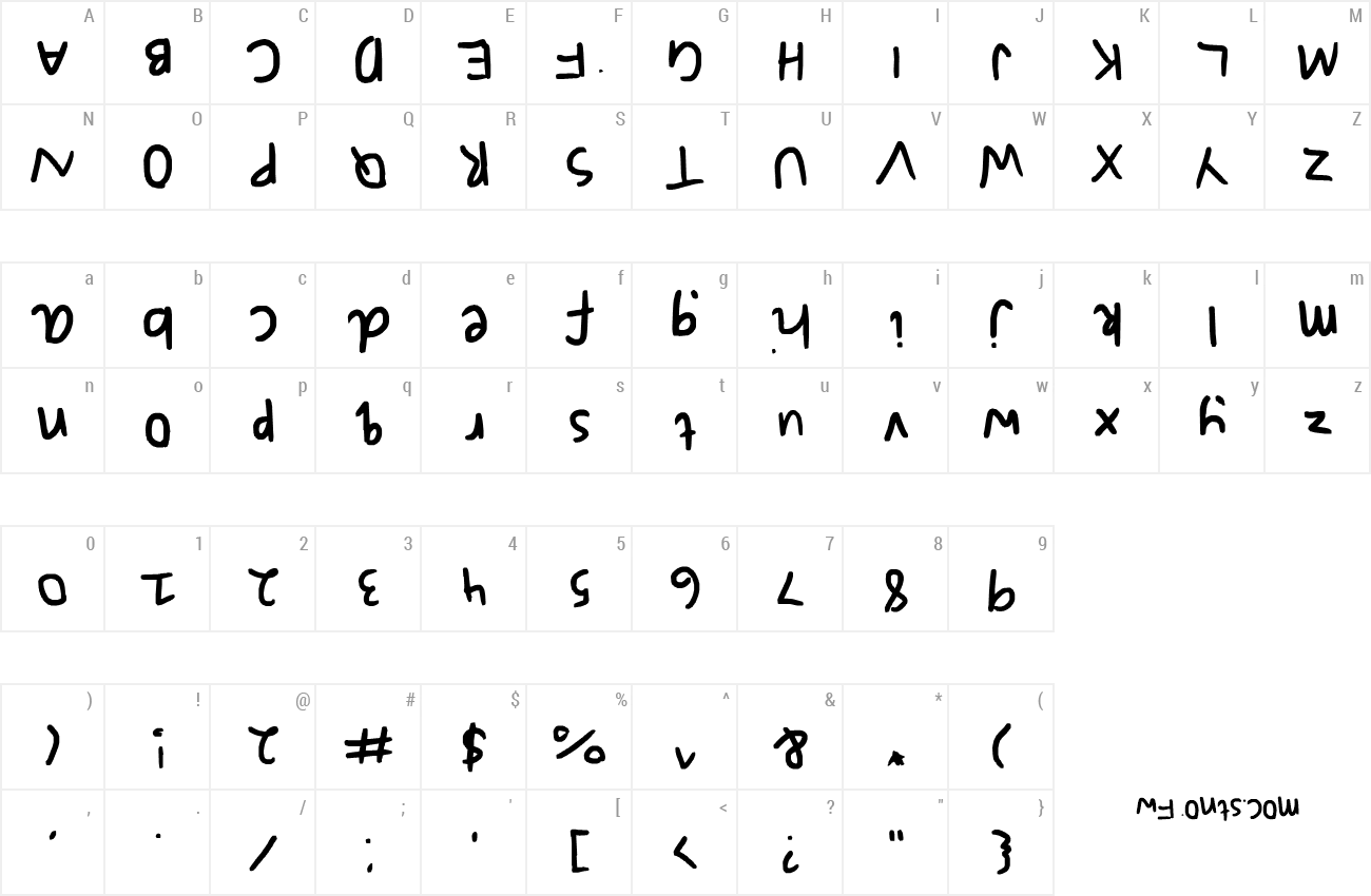 upside down surprise by georgia Font | wfonts.com - download free