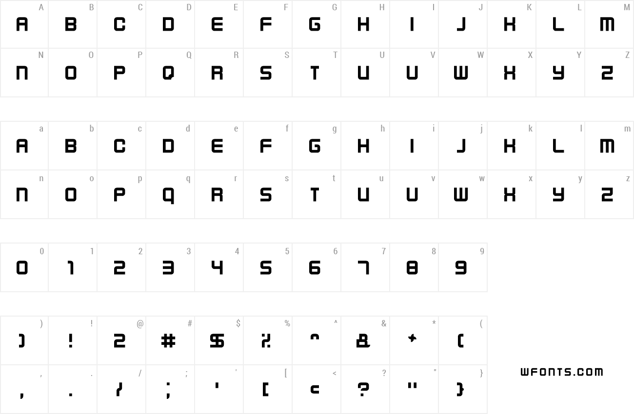 Kenney Future Square Font | wfonts.com - download free