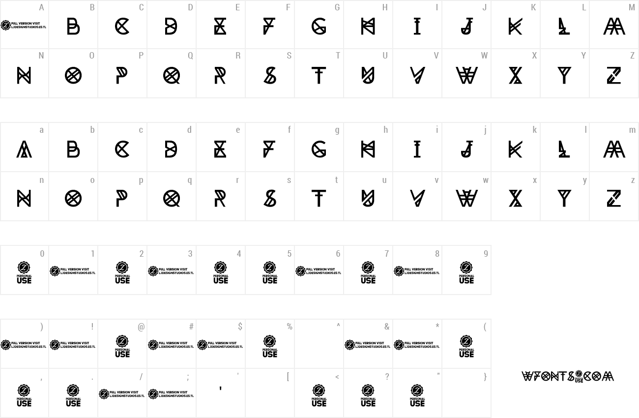 Zilap Tribu Font | wfonts.com - download free