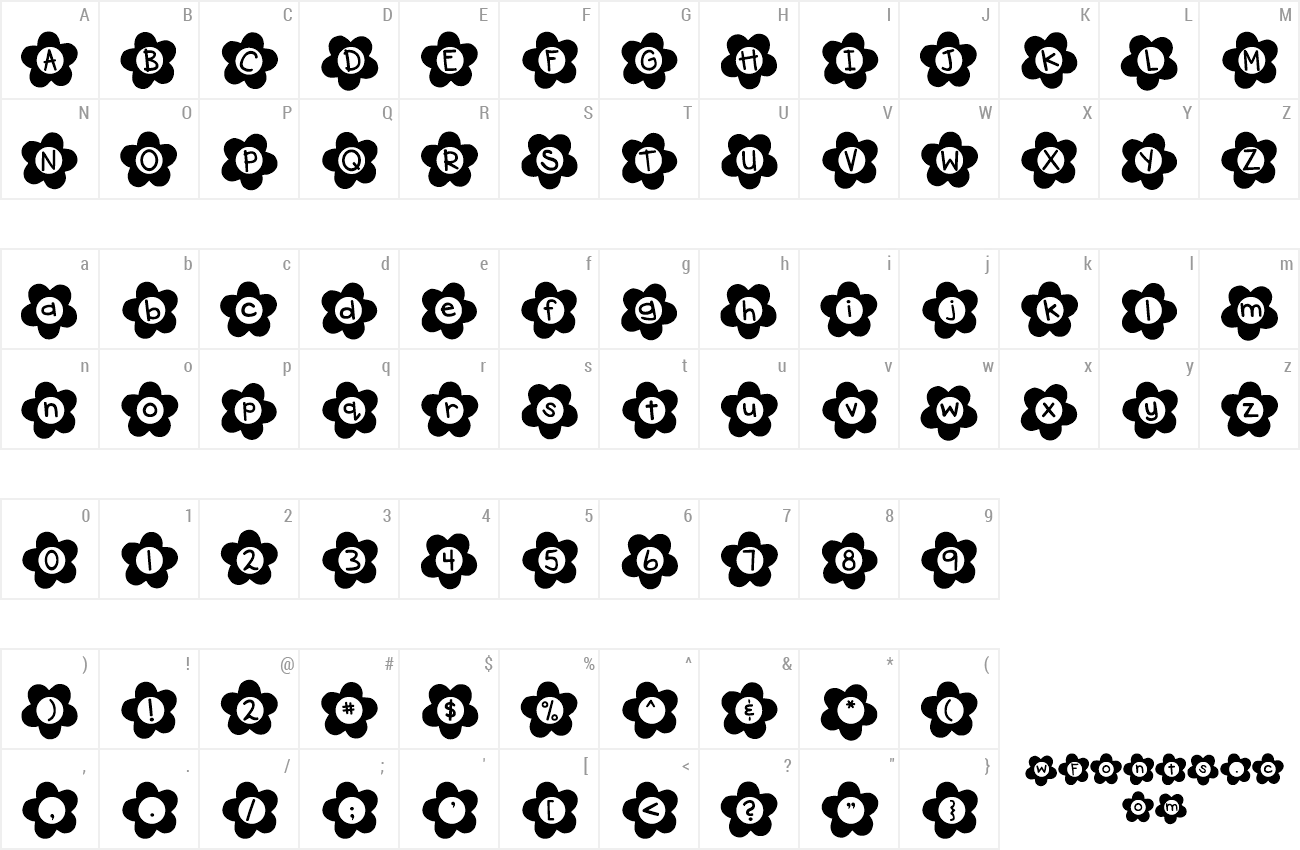 DJB Flower Power Font | wfonts.com - download free