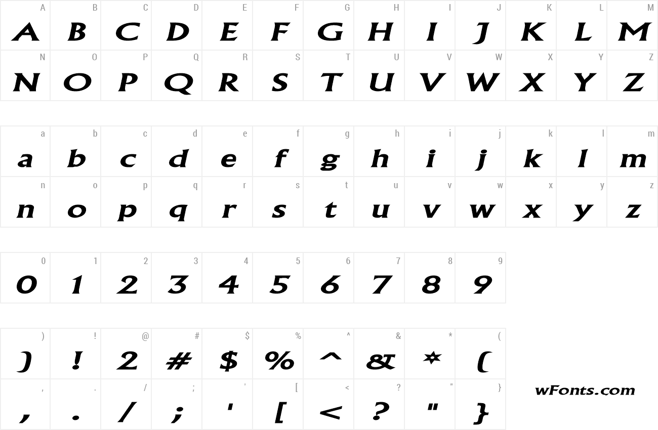 Flair Extended Font | wfonts.com - download free