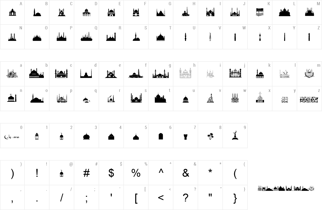Download Free Font Masjid Al Imran