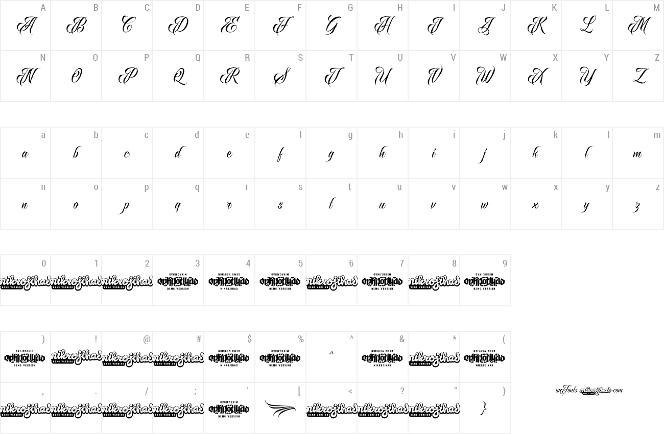 Raven Script DEMO Font | wfonts.com - download free