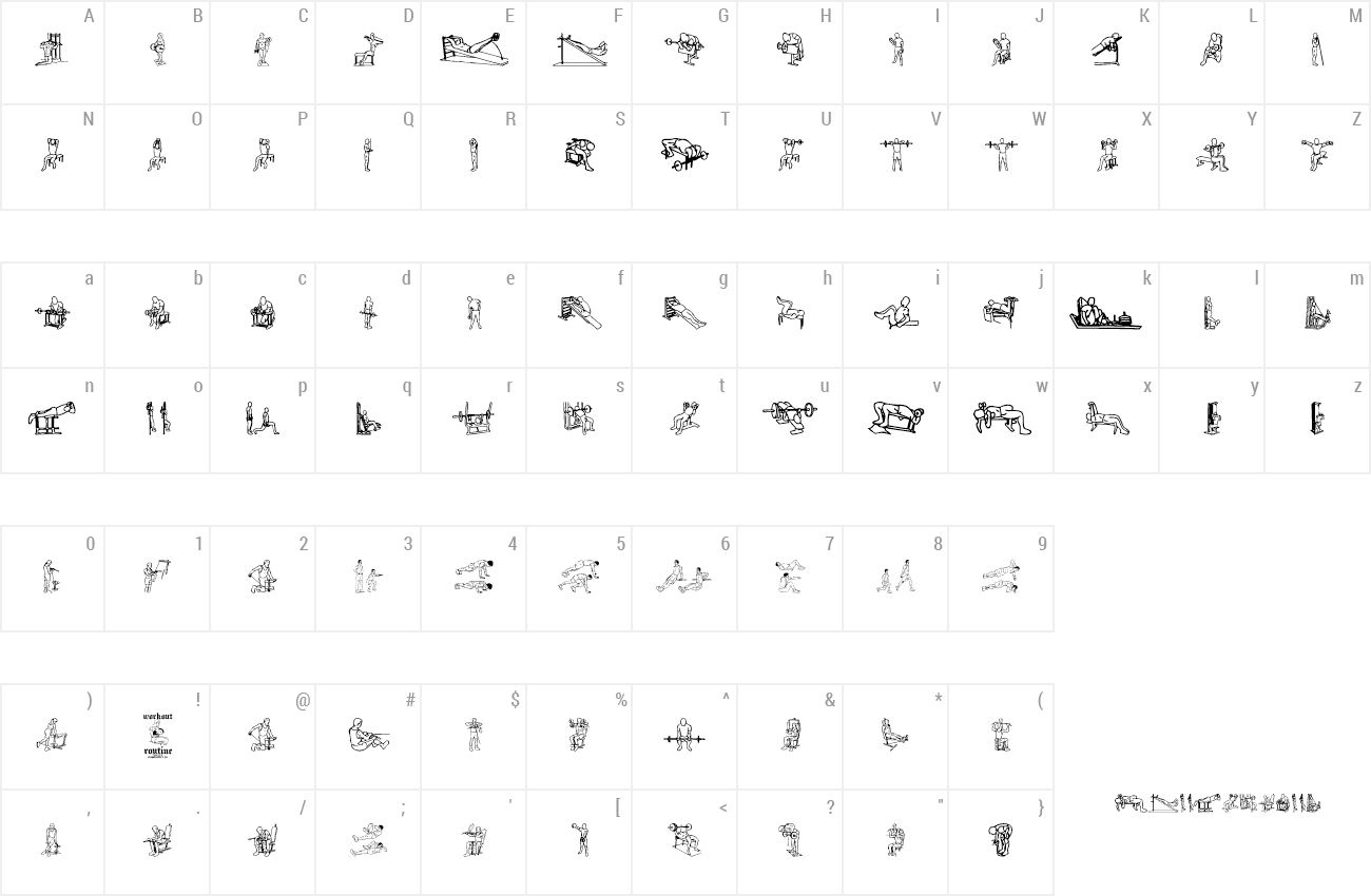 Workout Routine Font | wfonts.com - download free