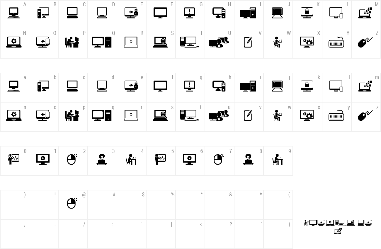 Computer icons Font | wfonts.com - download free