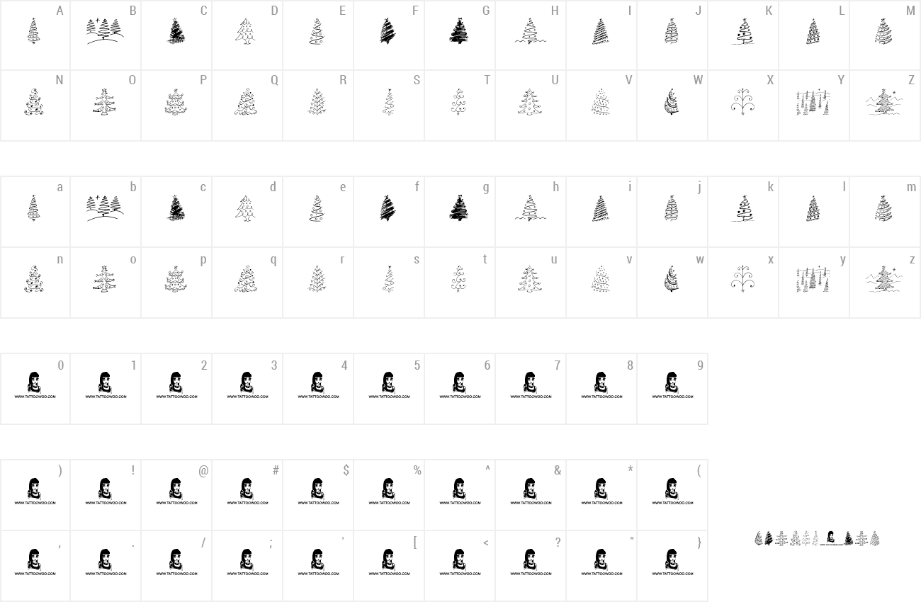 Christmas Trees Celebration Font | wfonts.com - download free