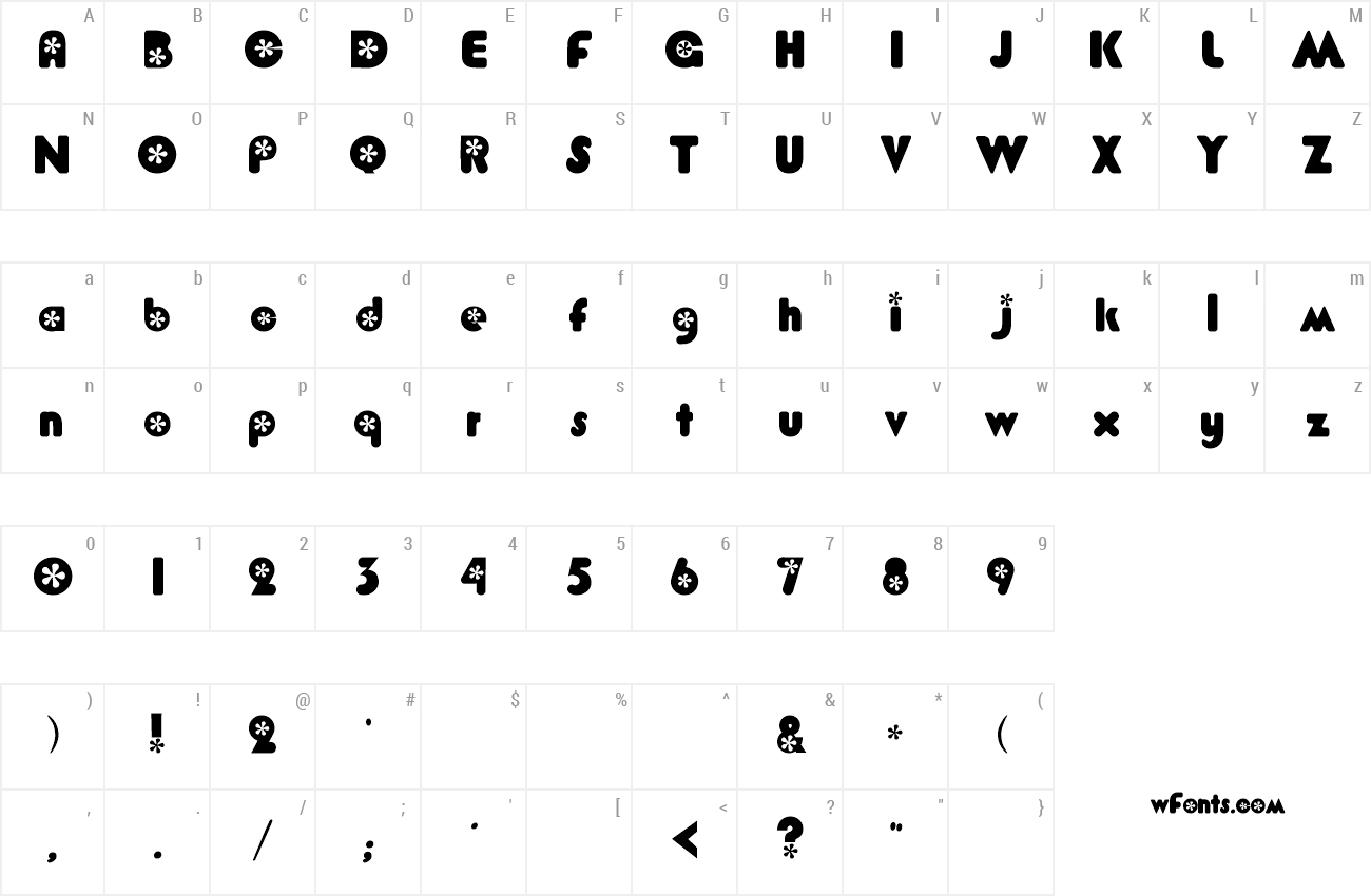 Flower Bold Font | wfonts.com - download free