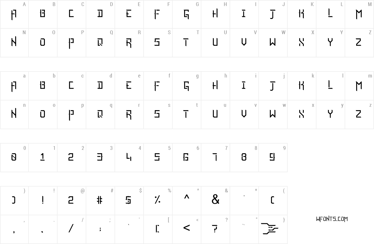 Razor Ephinea Font | wfonts.com - download free