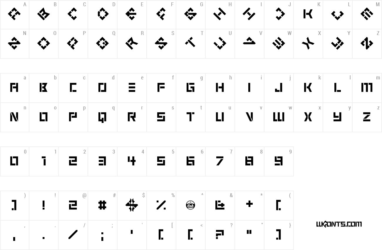 6 Cells Font | wfonts.com - download free