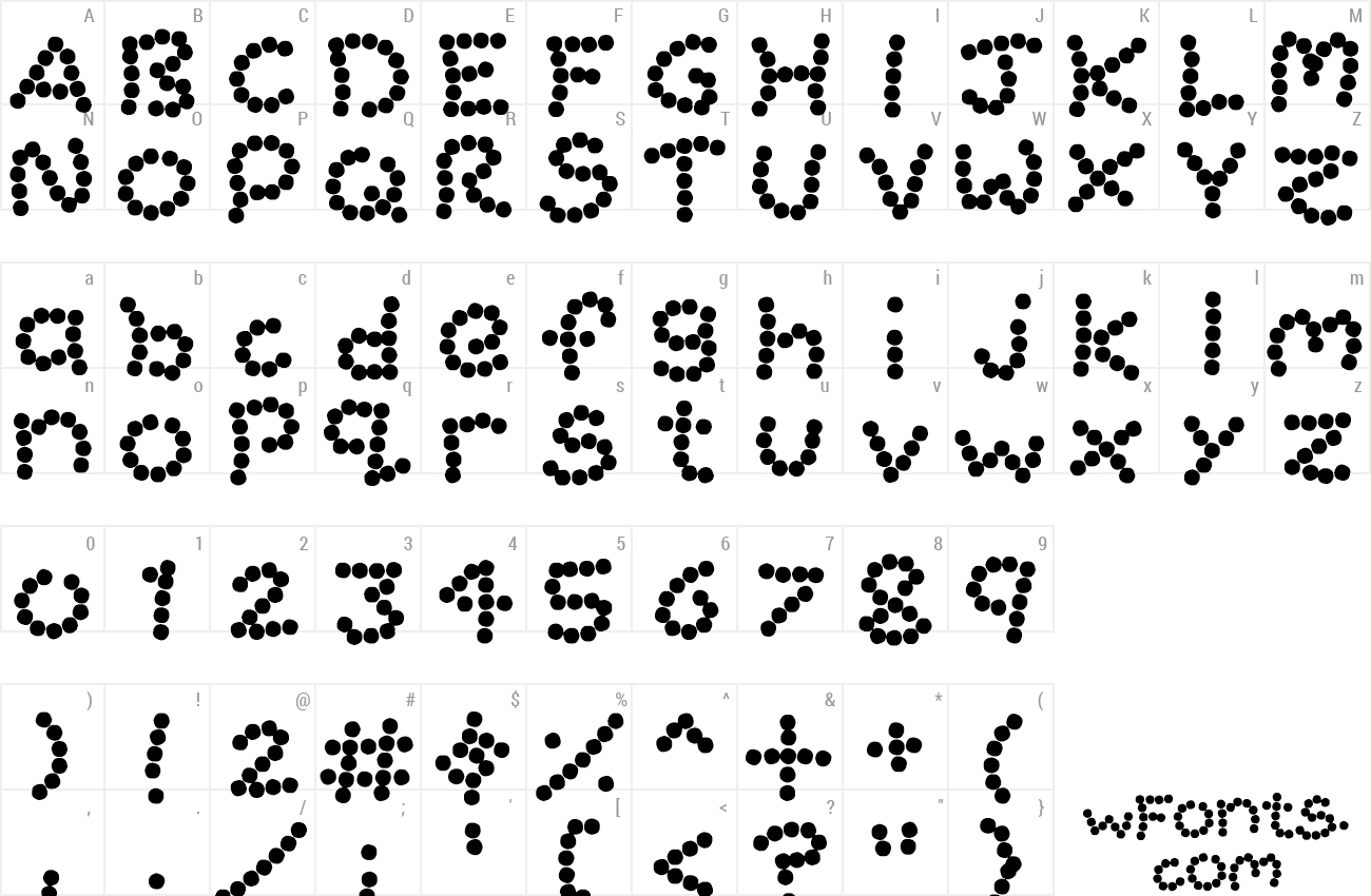 Bead Necklace Font | wfonts.com - download free