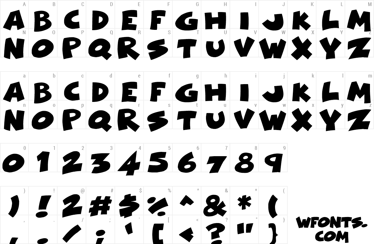 Comical Cartoon Font | wfonts.com - download free