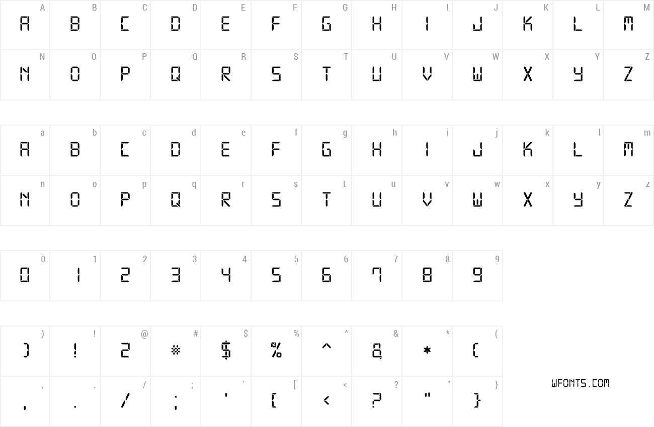 Digital 7 Font | wfonts.com - download free