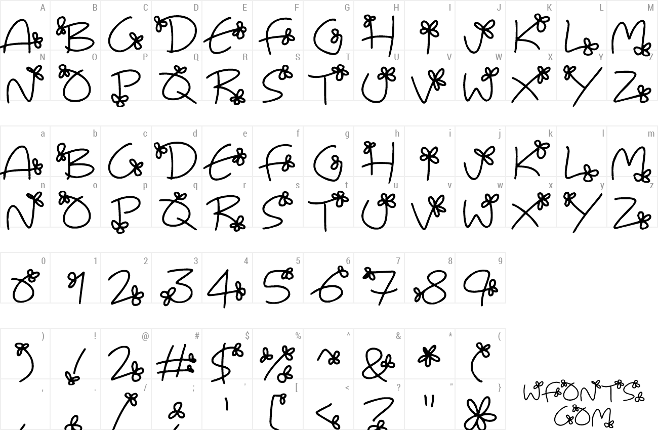 Flowing Flowers Font | wfonts.com - download free