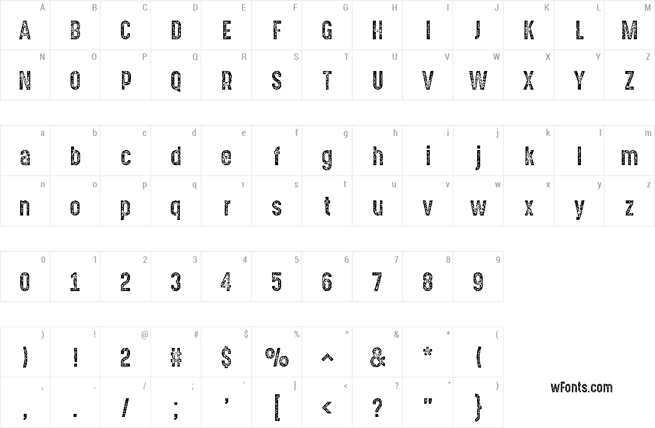 Gotcha Gothic Font | wfonts.com - download free