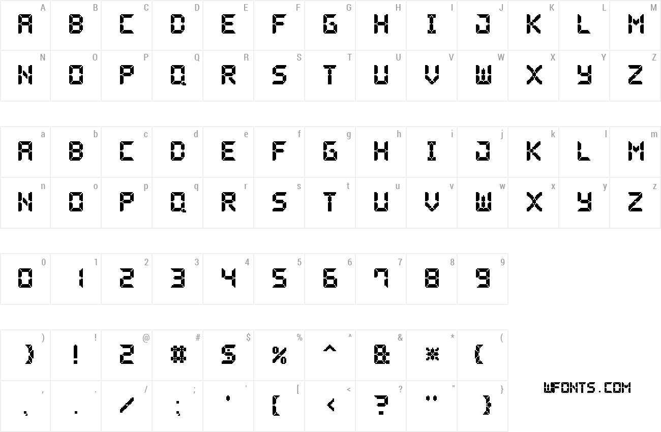 Pixel LCD 7 Font | wfonts.com - download free
